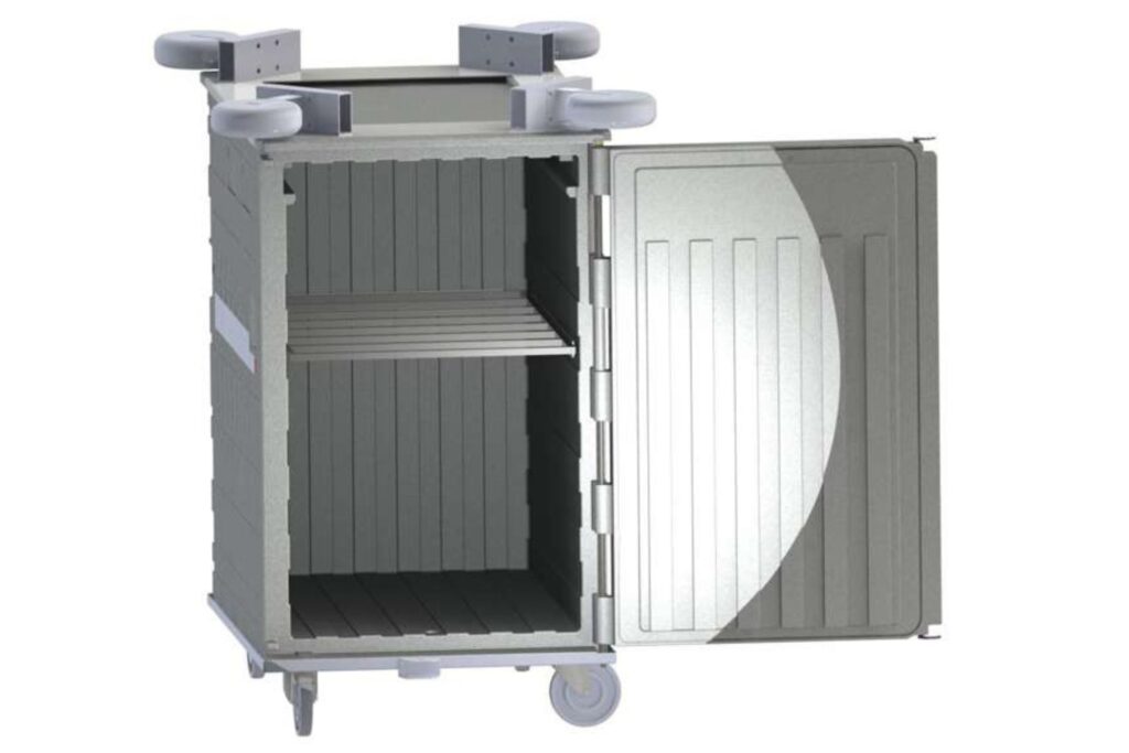 Transport the food in professional insulated containers in dining cars ...